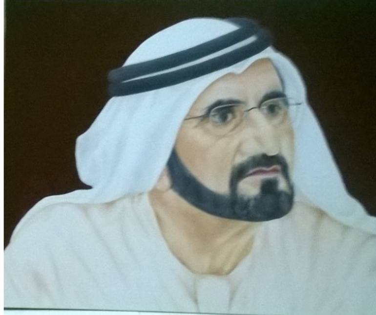 Sheikh Mohammed bin Rashid al maktoum original oil painting by Rathish ...