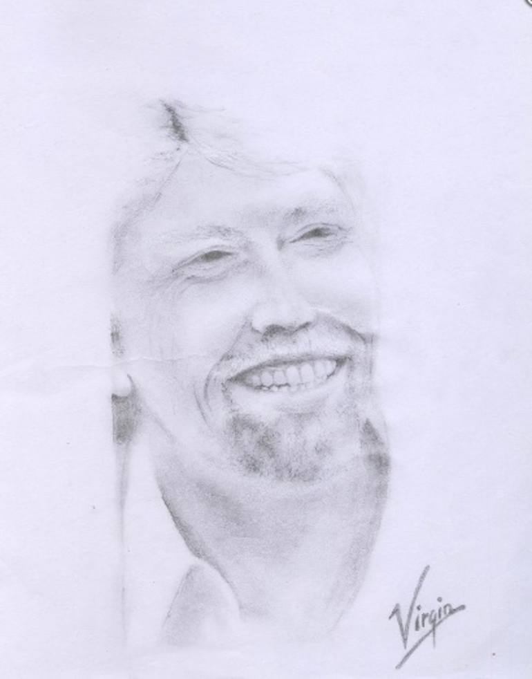 pencil drawing of Sir Richard Branson Drawing by Rathish Ravi | Saatchi Art