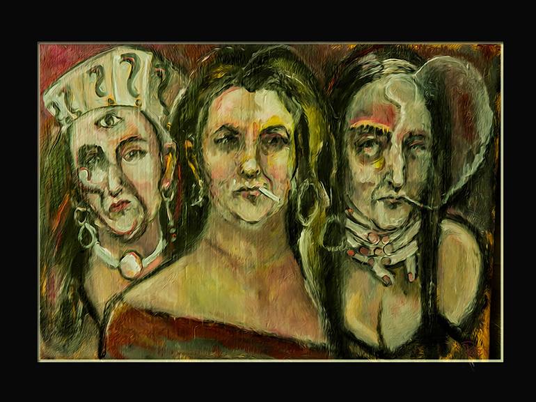 Three sisters Painting by CHEVAS ROLFE | Saatchi Art