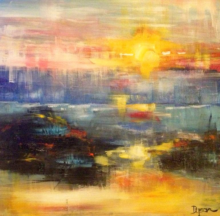 Yellow Painting by Leigh Dyson | Saatchi Art