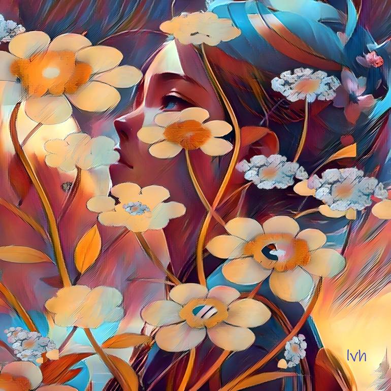 Imaging Flowers Digital by Ludwina Van Hyfte | Saatchi Art