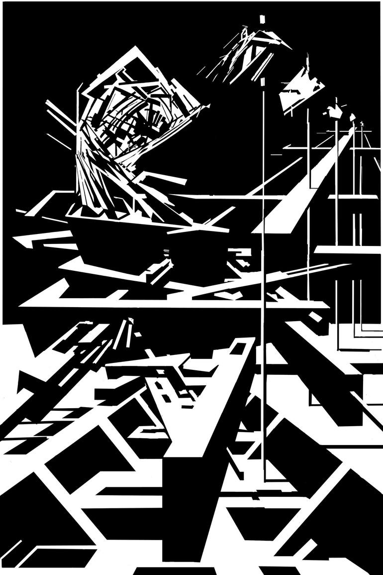 The palace of night Drawing by Matt Black | Saatchi Art