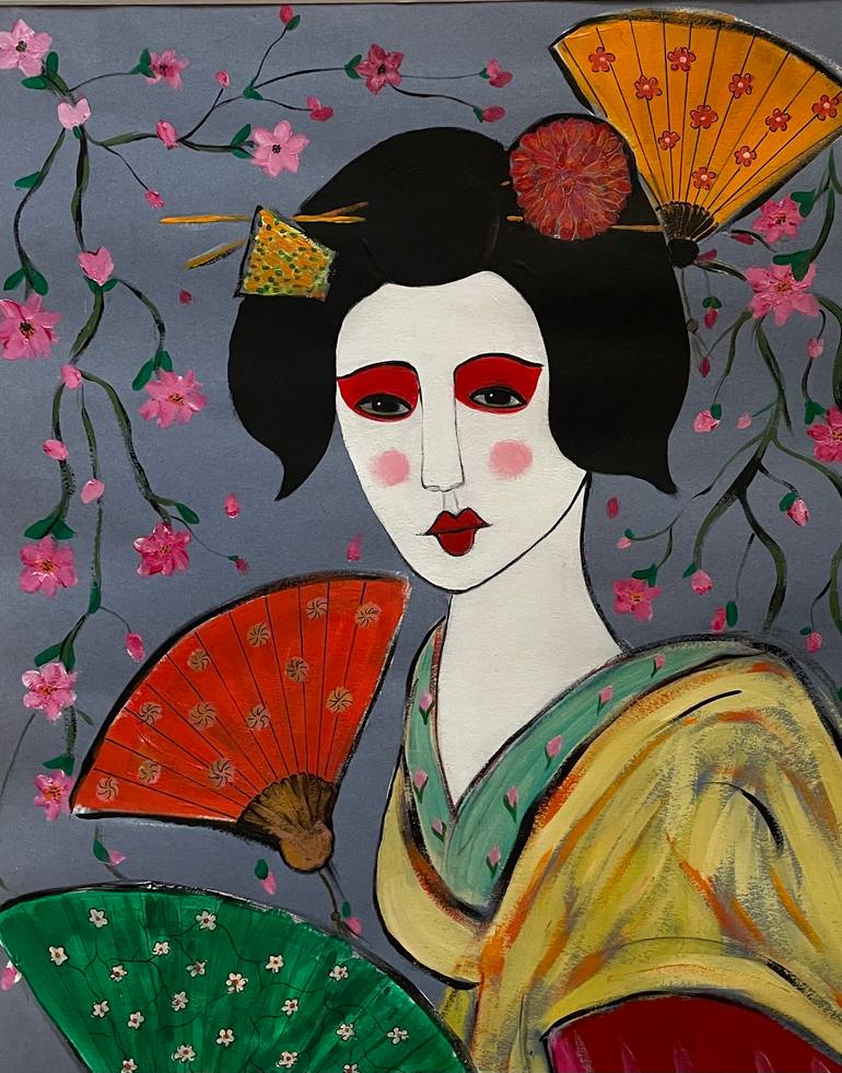The Geisha Painting by Rosie Cunningham | Saatchi Art