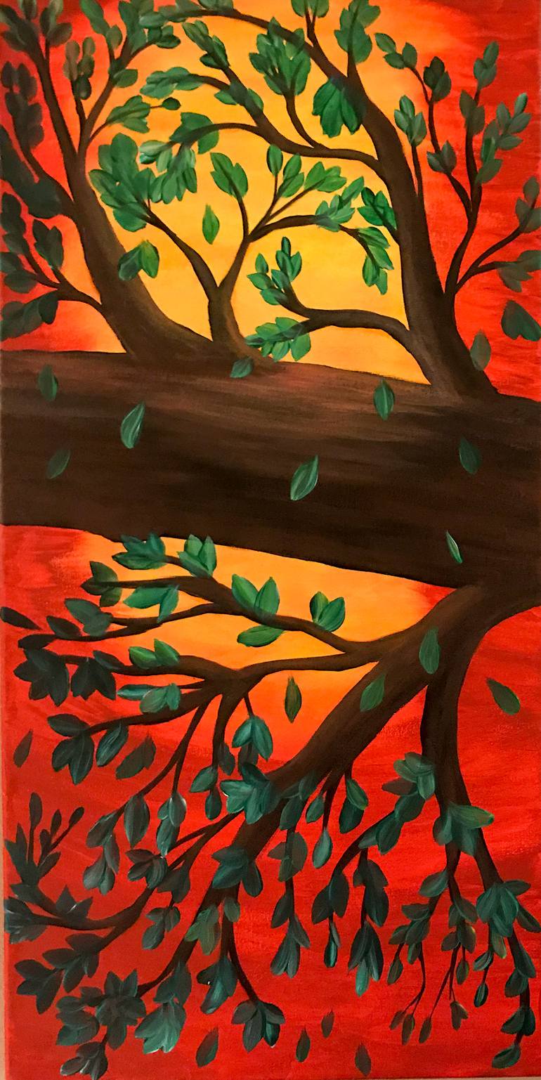 4 Seasons Tree Painting by Penny FireHorse | Saatchi Art