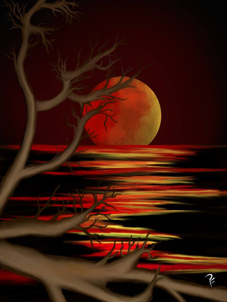 Blood Moon Drawing