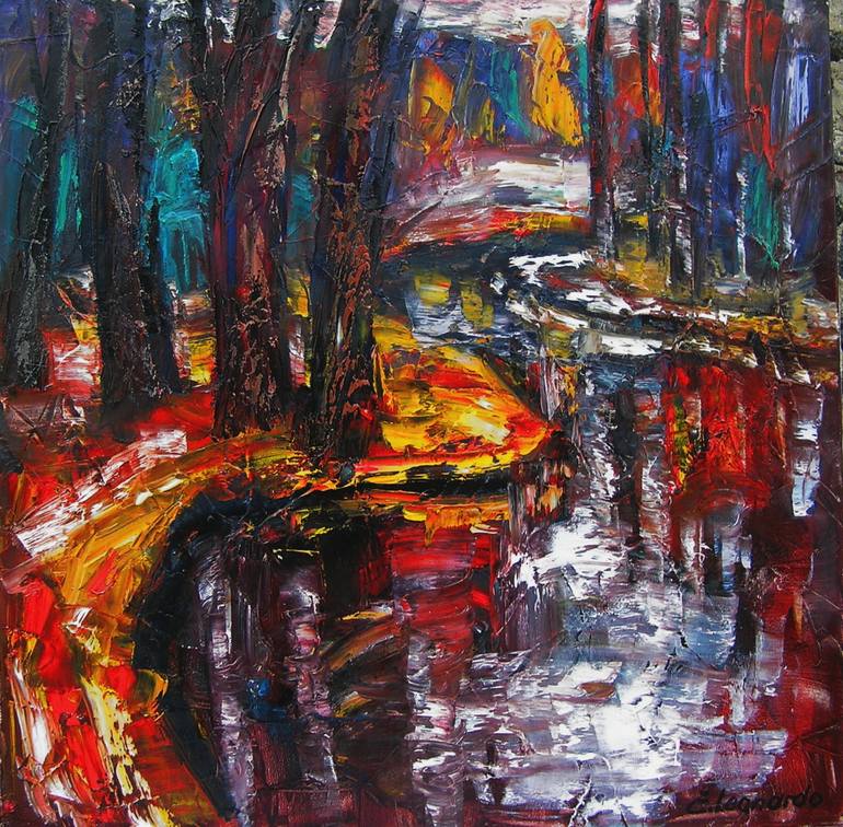 Ruduo Painting by leonardas cerniauskas | Saatchi Art