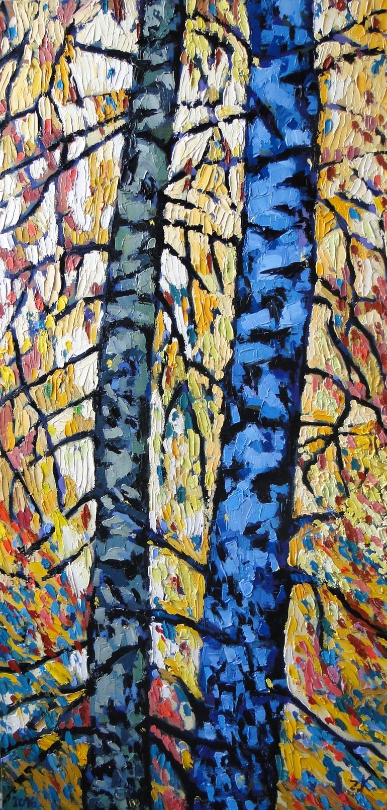 Birch Painting by Zuzanna Krol | Saatchi Art