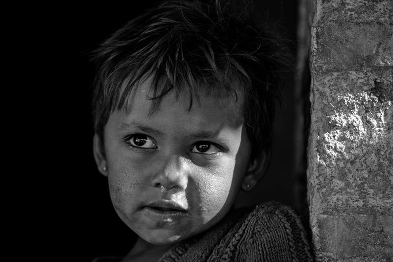 Portrait of a child in India Photography by B.M. Noskowski | Saatchi Art