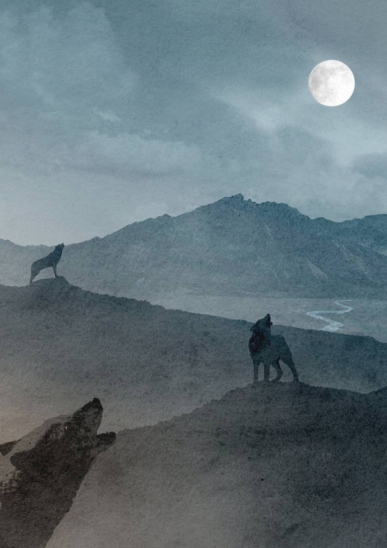 Ulg - The Howl Painting by Antony Cattini | Saatchi Art