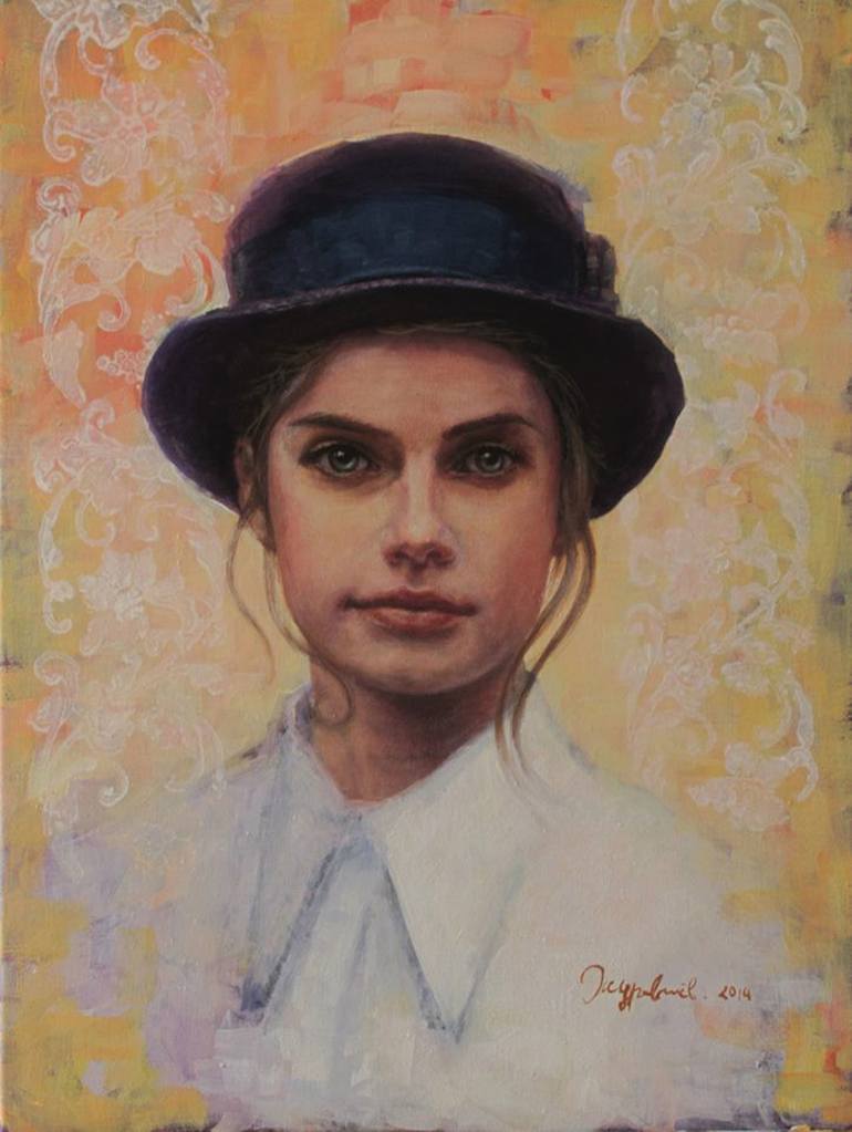 Portrait of Lisa Painting by Alexandr Zhuravliov | Saatchi Art