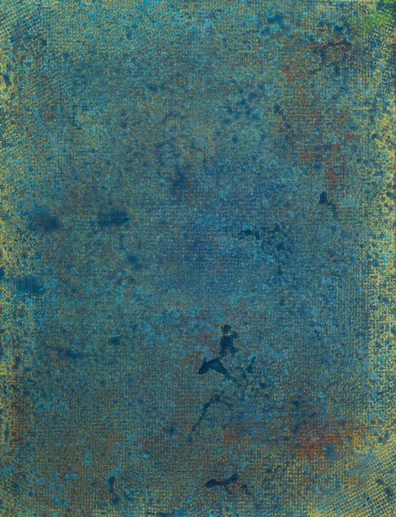 Turquoise on Gold Painting by Bleu Turquoise | Saatchi Art