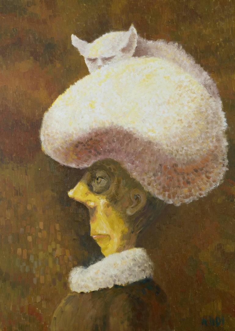 A warm hat Painting by Sima Alexandru | Saatchi Art
