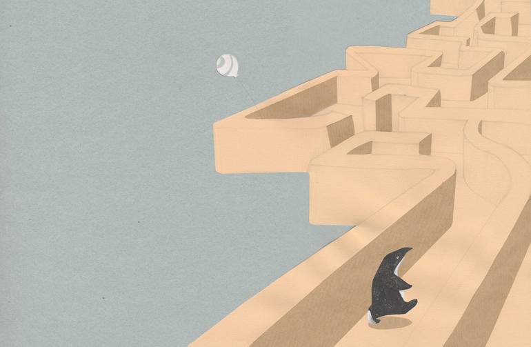 labyrinth Collage by Karen La Fata | Saatchi Art