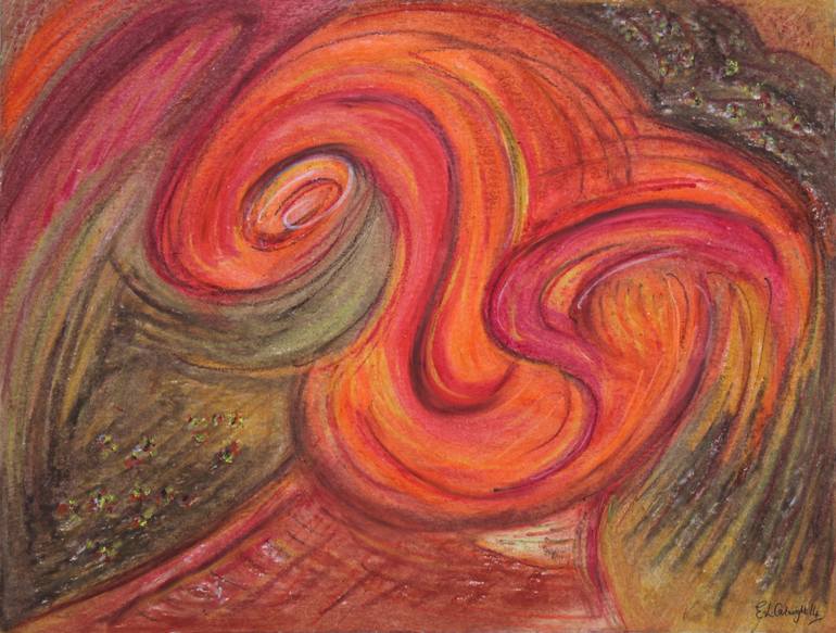 Red Face Drawing by E-L Cartwright | Saatchi Art