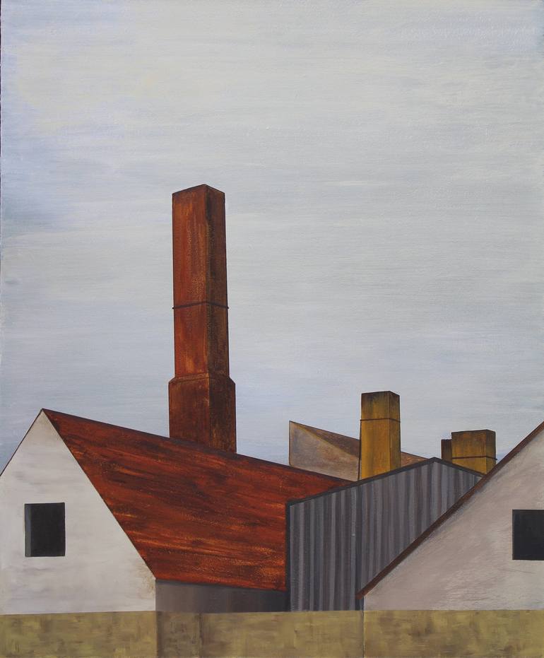 Little factory Painting by Matthias Kreher | Saatchi Art