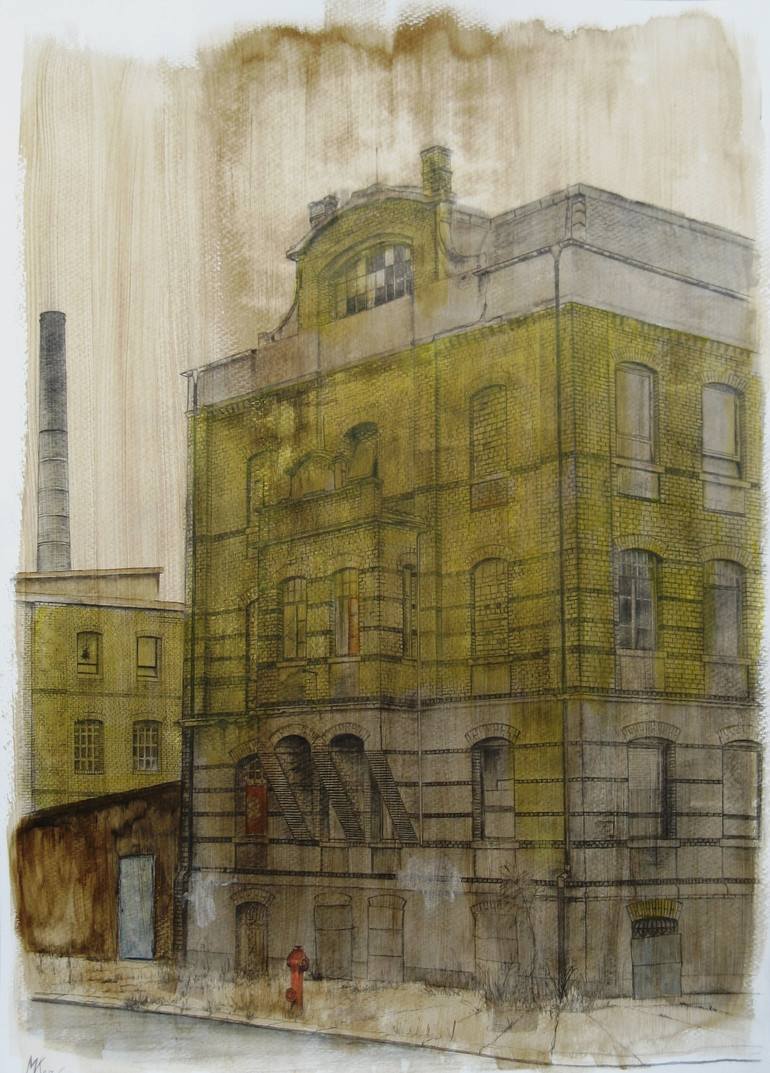 The old factory Drawing by Matthias Kreher | Saatchi Art
