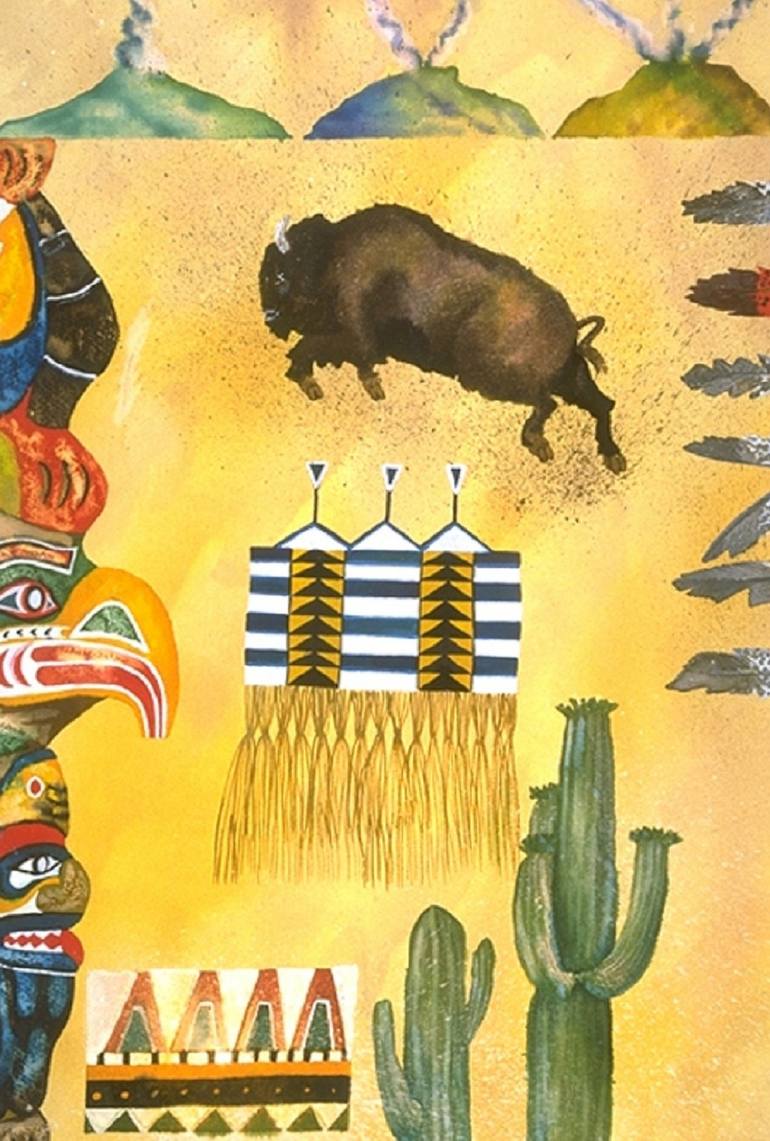 Plains Indians Painting by Tess Stone | Saatchi Art