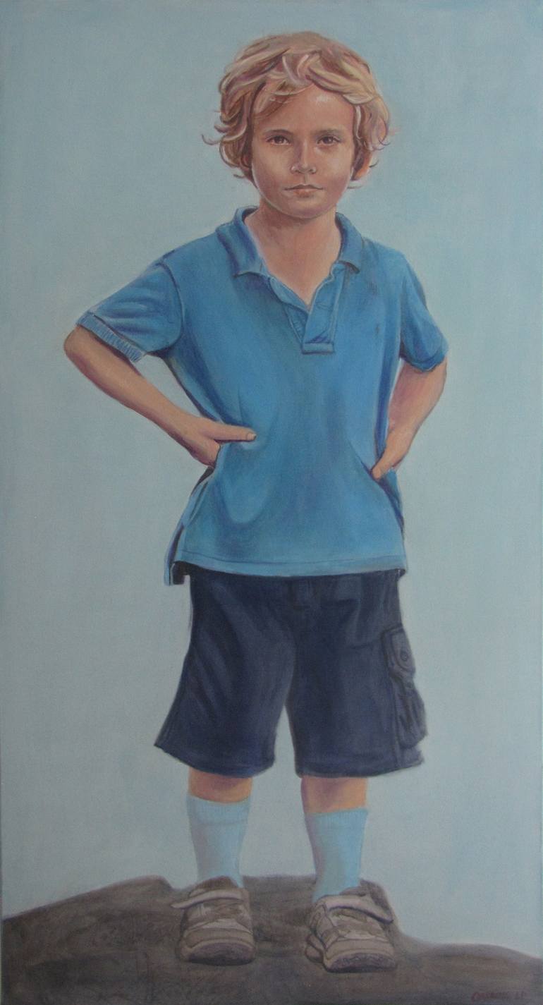 French Boy Painting by Charlotte Lemaigre Dubreuil | Saatchi Art