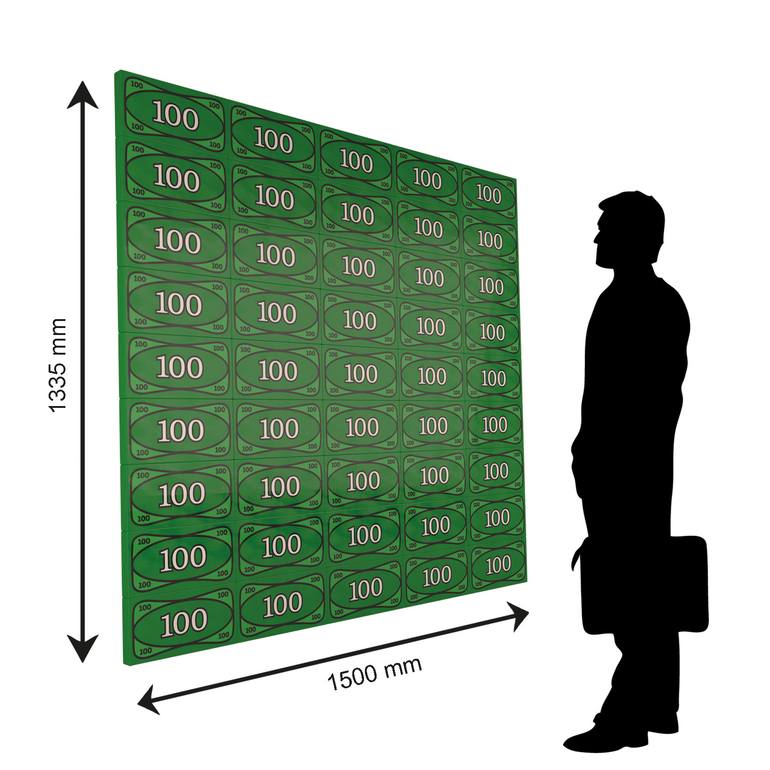 Human-Size Money Wall - EDITION 1 of 1 Sculpture by Little Big Art by ...