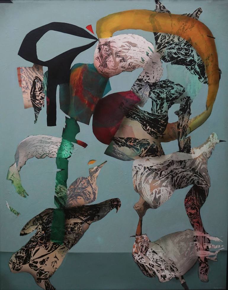 ACROBATIC BIRDS Painting by CARLOS MUNOZ-VARGAS | Saatchi Art