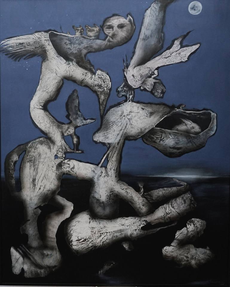 MOONLIGHT CREATURES Painting by CARLOS MUNOZ-VARGAS | Saatchi Art