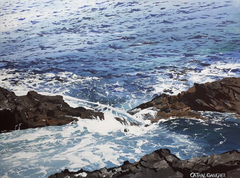 Cliff Walk Painting by Cathal Gallagher | Saatchi Art