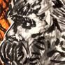 Bearded philosophers under fire Painting by Ahmed Borai | Saatchi Art