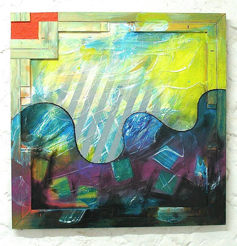 'Orange Corner' Painting by Geoff Lowe | Saatchi Art