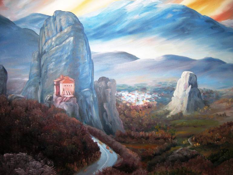 Meteora Painting by Sofio Murvanidze | Saatchi Art