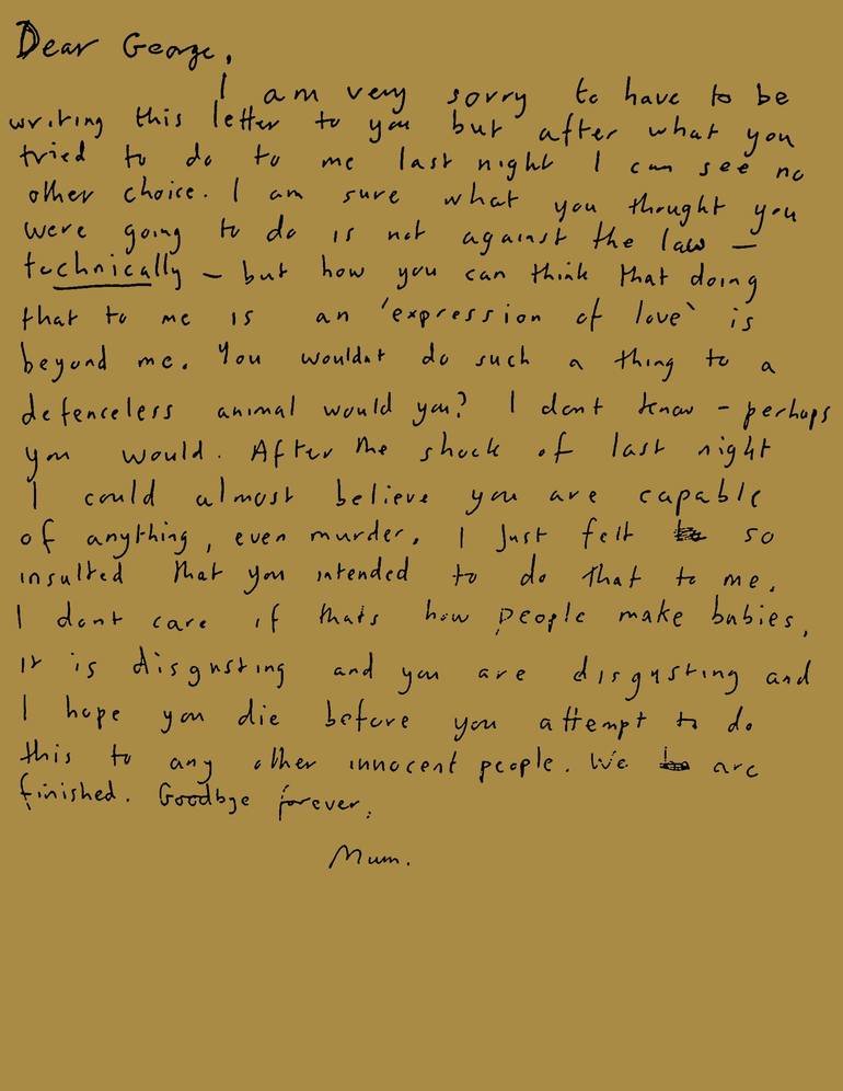 Letter from mum Drawing by Mark Rathmell | Saatchi Art