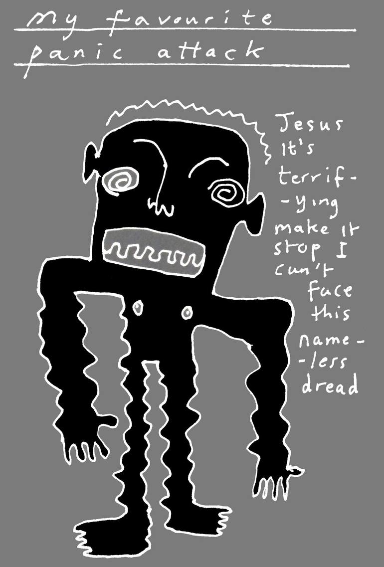 My favourite panic attack Drawing by Mark Rathmell | Saatchi Art