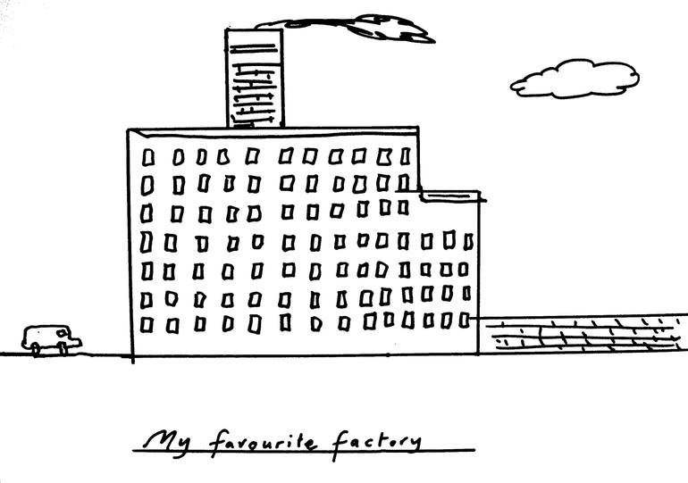 My favourite factory Drawing by Mark Rathmell | Saatchi Art