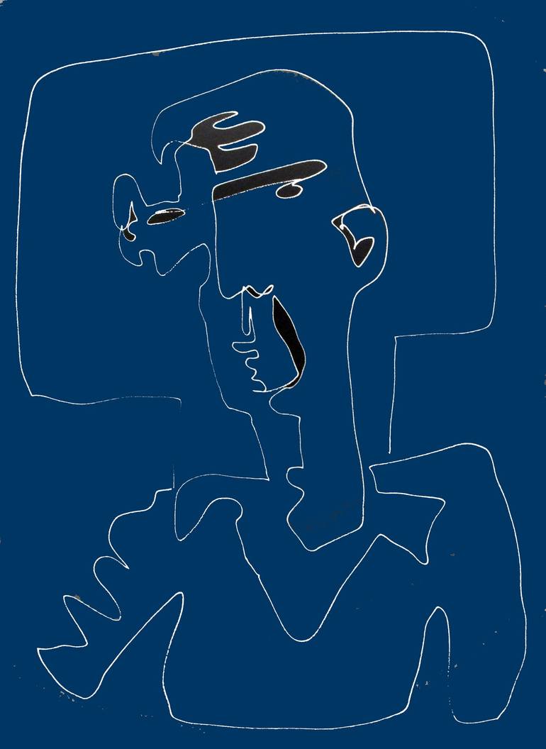 Blue torso Painting by Mark Rathmell | Saatchi Art