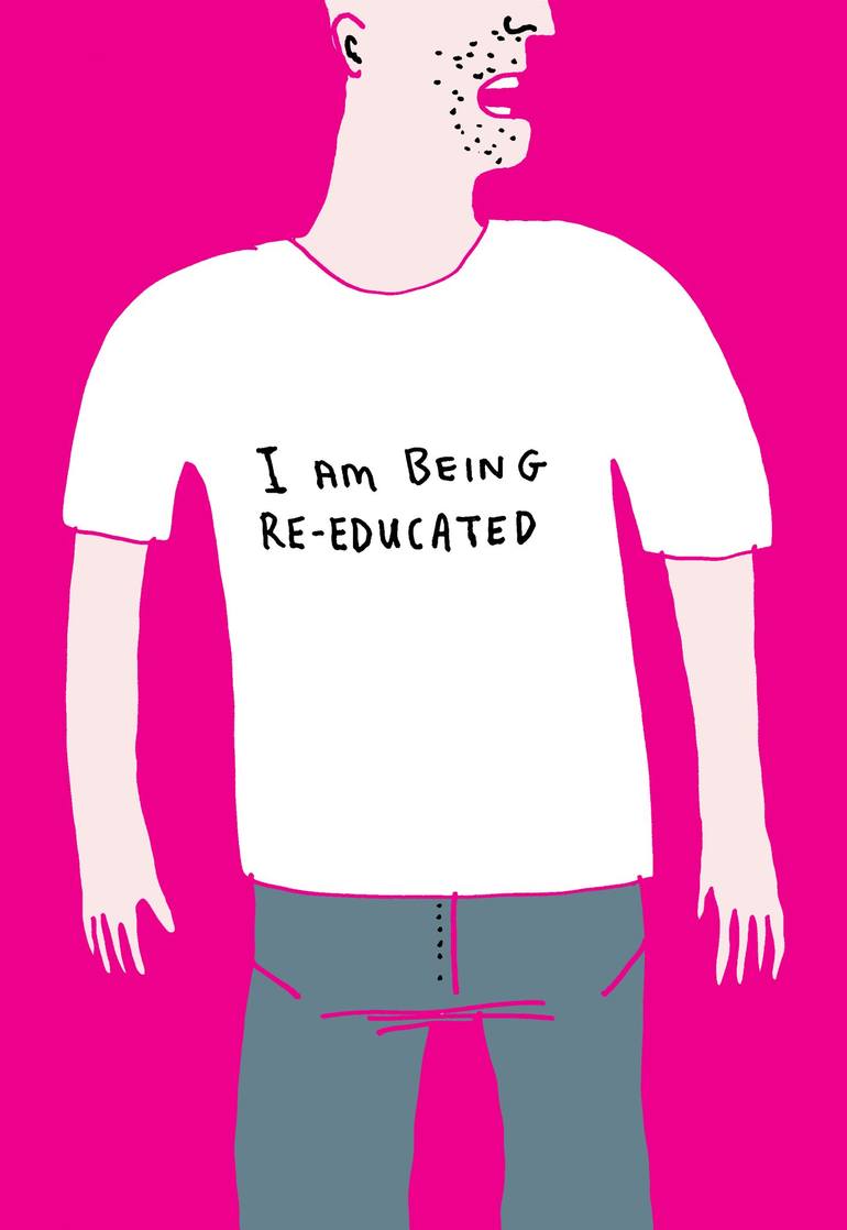 I AM BEING RE-EDUCATED Drawing by Mark Rathmell | Saatchi Art