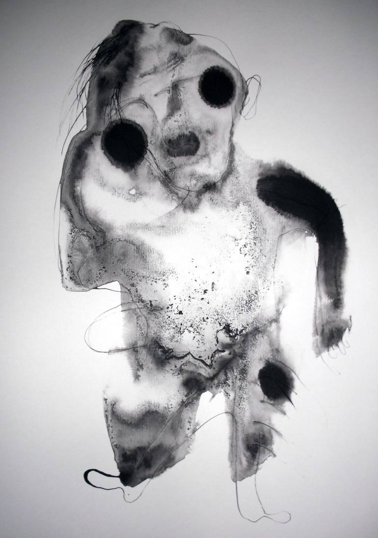 Figure, head slanted Drawing by Mark Rathmell | Saatchi Art
