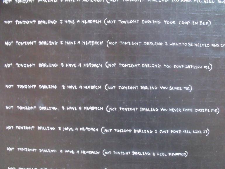 Not Tonight Darling Painting by Sharon Skipper | Saatchi Art