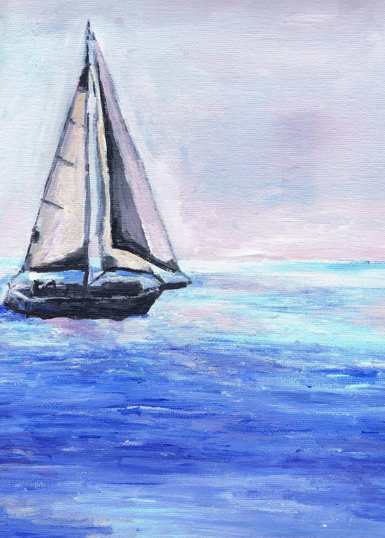 Sailing the Ocean Blue Painting by Eric M Schiabor | Saatchi Art