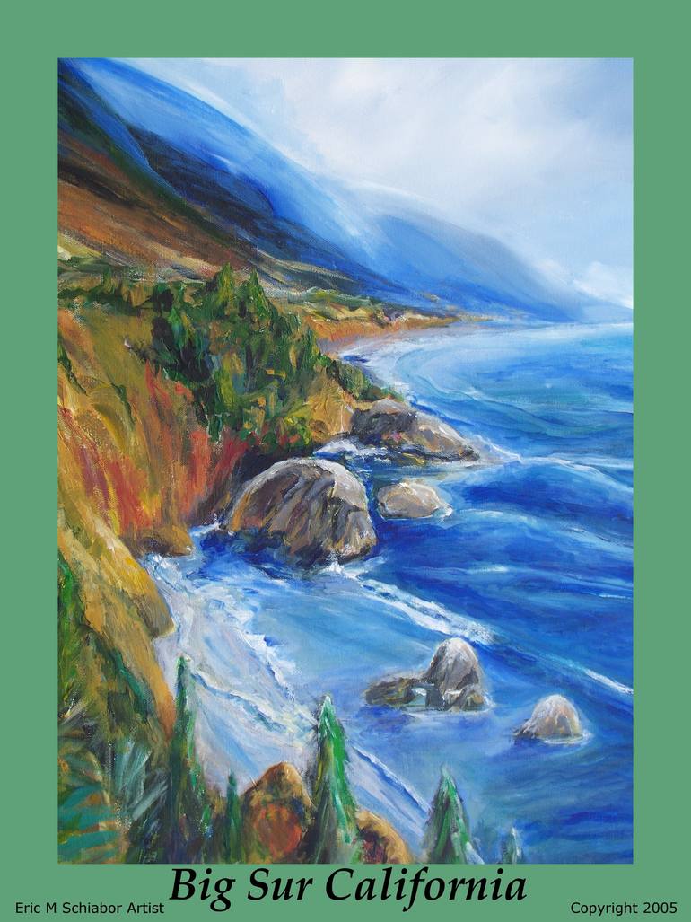 Big Sur At Fall Time Painting by Eric M Schiabor | Saatchi Art