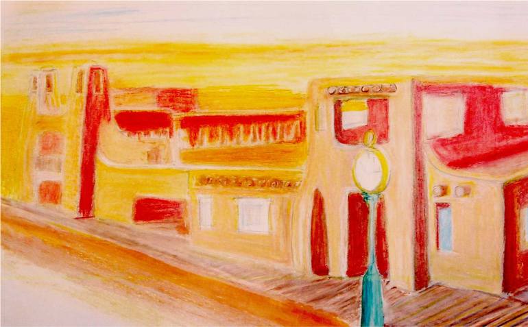 Old Town Santa Fe Drawing by Eric M Schiabor | Saatchi Art