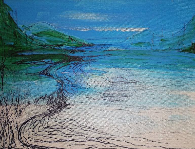 Blue Cove Inlet Painting by Eric Schiabor | Saatchi Art