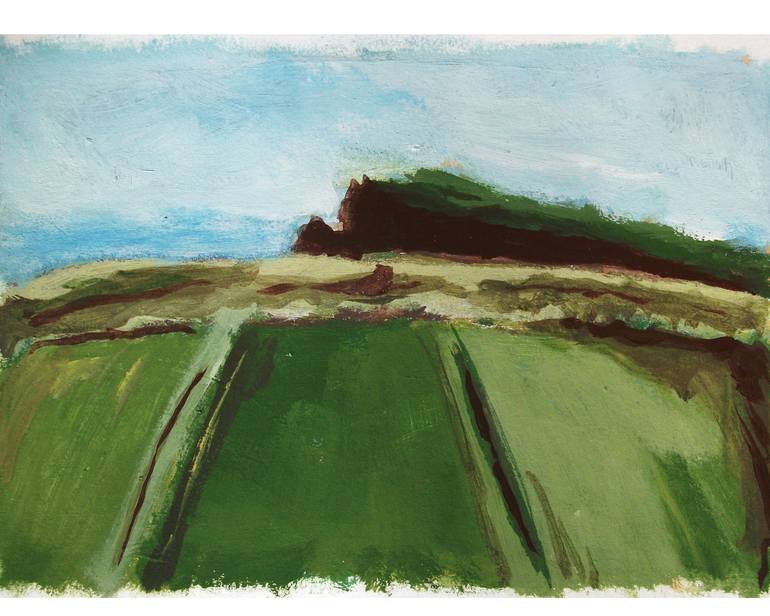 ITALIAN SEASCAPE: HILLS, FIELD, GREEN, CLIFF, SEA, SKY, CLOUDS ...