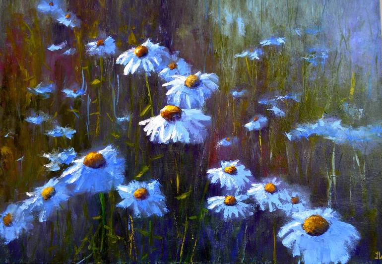 Chamomile Painting by Elena Lukina | Saatchi Art