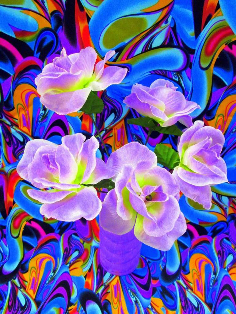 Trippy Flowers Painting
