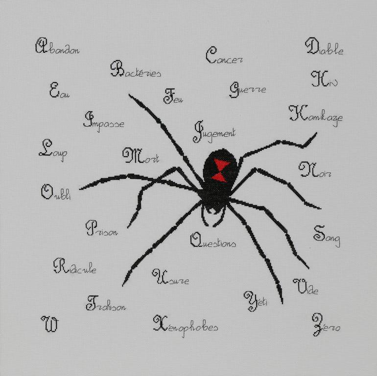 The alphabet of fears (embroidery) Painting by Patrick Malaureille ...