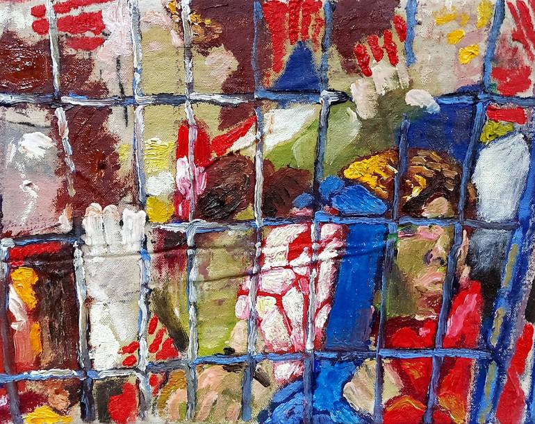 A Crowd Painting by Max Gimson | Saatchi Art