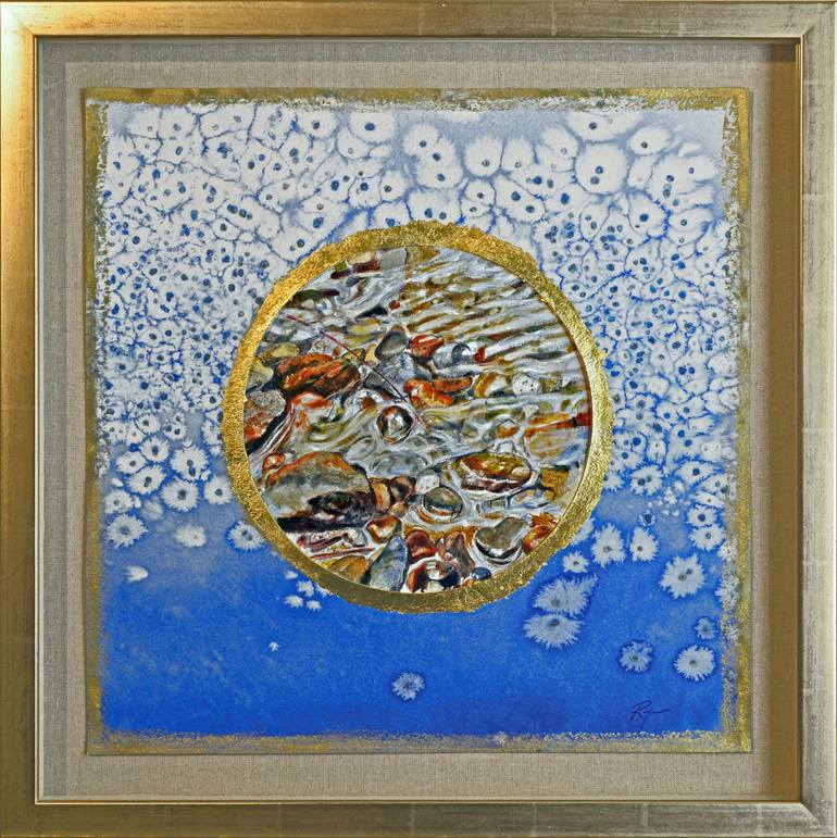 Framed Flowing Water Painting by Roger Gordon | Saatchi Art
