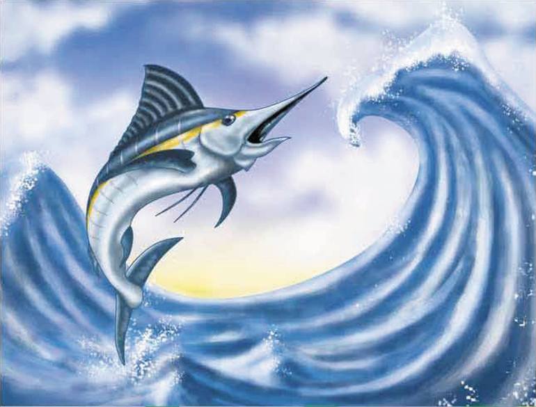 jumping fish Drawing by Suhendri Lie | Saatchi Art