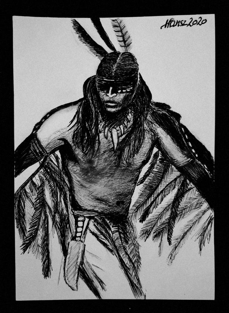 Native American Drawing by Marta H | Saatchi Art