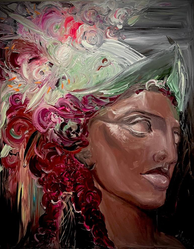 Enigma - artwork on hold Painting by Iulia Toader | Saatchi Art