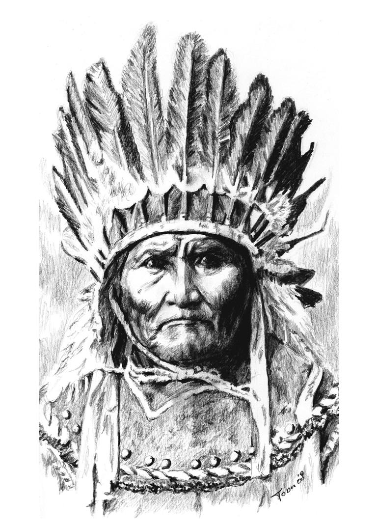 Geronimo Drawing by Toon DeZwart | Saatchi Art